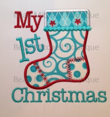 My 1st Christmas Stocking - Beau Mitchell Boutique